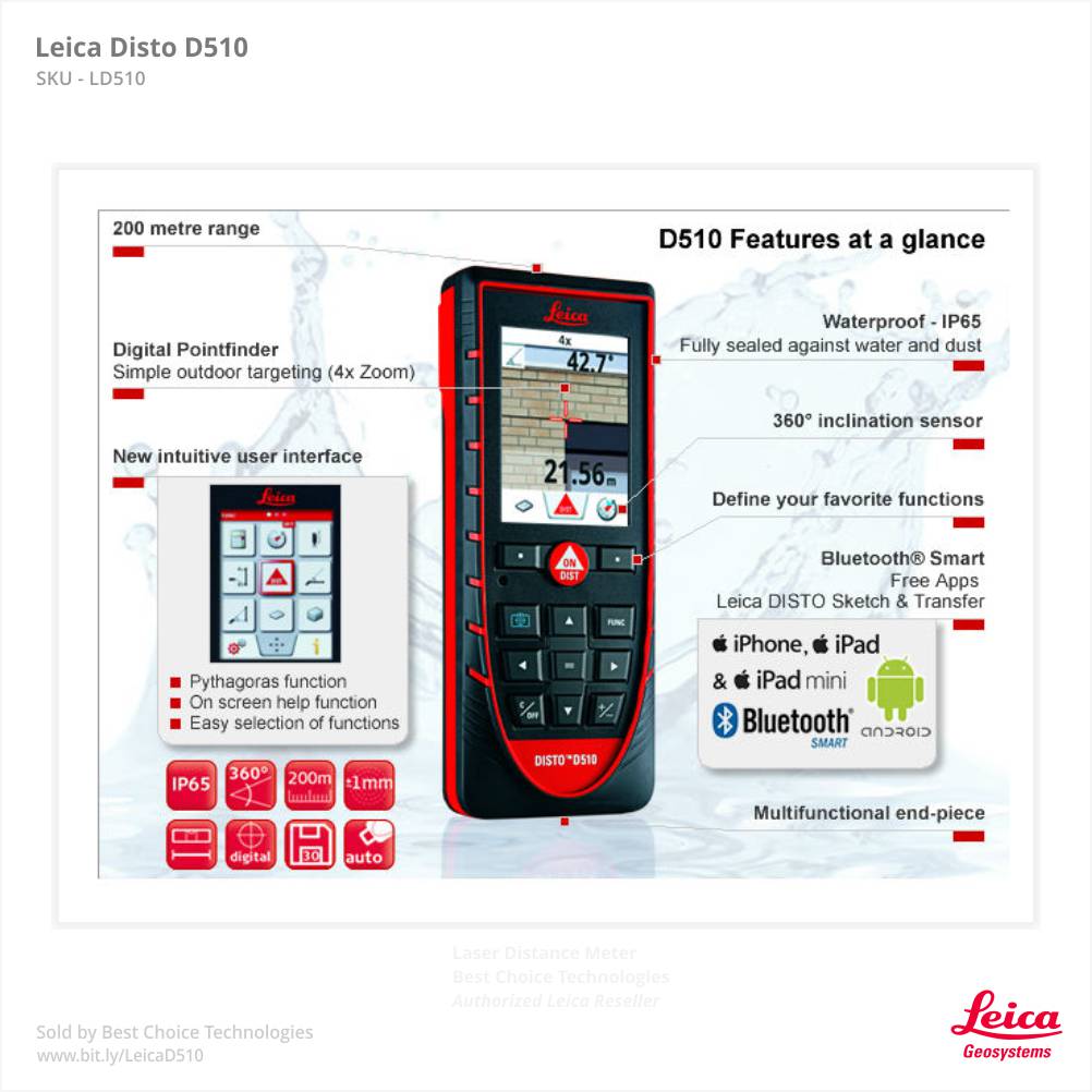 Leica Disto D510 | Free Shipping | 3 Years Warranty